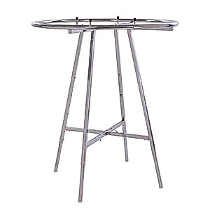 Econoco Display Rack Round – Round Folding Rack, 42” Diameter Folding Round Clothes Rack, Folding Round Garment Rack, Folding Display Rack, Chrome