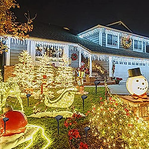 Dazzle Bright Christmas 60FT 300 Count Incandescent Mini String Lights + 2 Pack 39.4 FT 120 LED Solar Powered String Lights