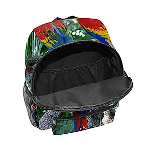 ZGONOHYE Girls Cute Mini Backpack Scarlet Macaw Bird Parrot Small Backpack School Bag Lightweight Preschool Backpacks Fashion Backpack Purse for Women Travel Bag Daypack for Girls Boys