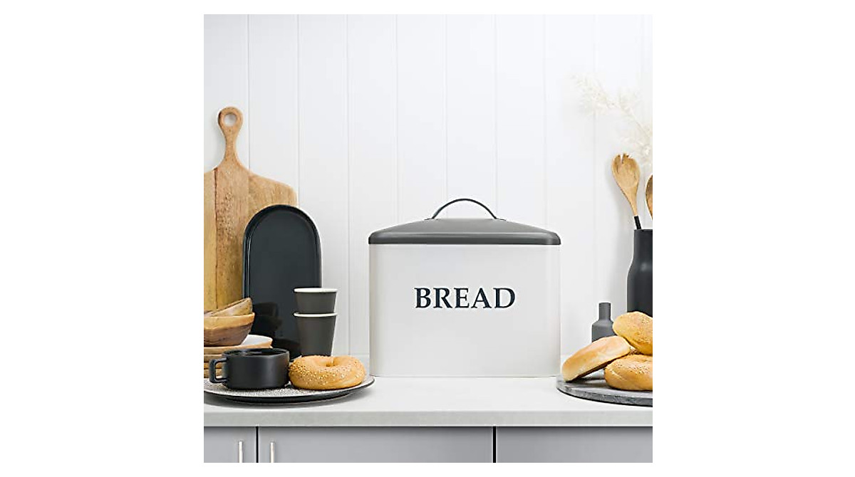 Extra Large Bread Box - Stylish Farmhouse Kitchen Organizer