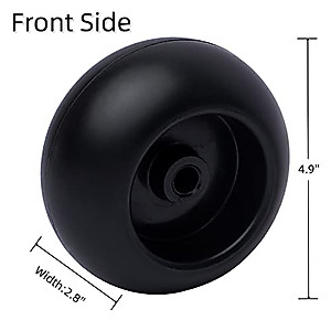 4 Pack lawn mower Deck Wheels Replacement 753-04856A Fits Cub Cadet RZT50 RZT54 LT1050 AM116299 M111489