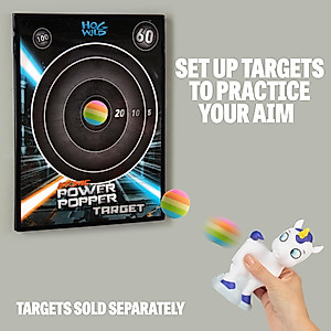 Hog Wild Pooping Unicorn Ball Popper Toy - Includes 4 Soft Foam Balls - Squeeze to Pop Air Powered Balls Up to 20 Feet - Launcher Safe for Indoor/Outdoor Play - Gift for Kids, Girls, Boys Ages 5+