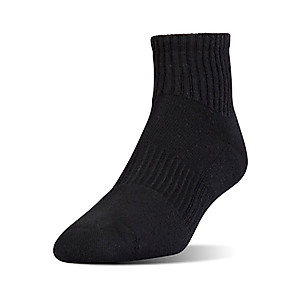 Under Armour Unisex-Adult Cotton Quarter Socks, Multipairs, Black/Gray (6-Pairs), Large