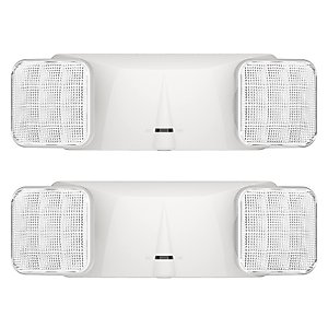 SPECTSUN 2 Packs Led Emergency Light White, Adjustable Square Head Emergency Led Light with Battery, White Emergency Light/Emergency Light Fixture/Emergency Exit Sign/Emergency Exit Light.