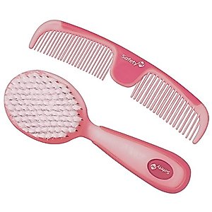 Safety 1st Easy Grip Brush and Comb, Raspberry