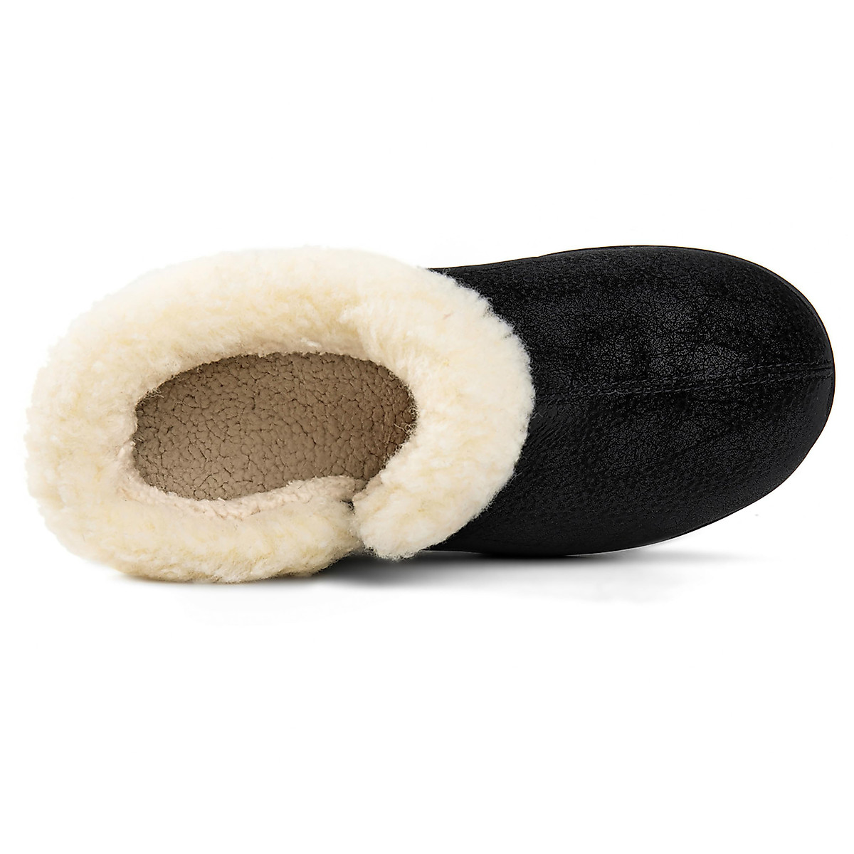 RockDove Women's Sierra Faux Leather Bootie Slipper, Size 7 US Women, Black