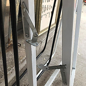 Angoily 1 Pair Cabinet Hinges Folding Table Hinge Lid Stay Hinge Close Hinges Safety Lid Supports Chest Hinges Lid Support Hinge Lift up Stay Support Mirror Hinges Buffer Iron Cabinet Door