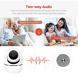 Two Way Audio Alarm 360 IP Baby Pet Cam Smart tuya Wireless Baby Sleep Monitoring Camera 1080P WiFi Audio Video Baby Monitor (WS-Q5)
