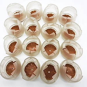 Maydahui 16PCS Round Chair Leg Floor Protectors Furniture Silicon Table Feet Covers Prevents Scratches Glides Caps Cups Fit 1-4/5 to 2 Inch （45-50mm）