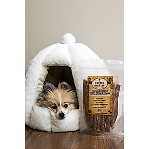 BRUTUS & BARNABY USA Sweet Potato Dog Treats - Grain Free, Pumpkin Bacon Crunchy Sticks - Great Tasting, Promotes Positive Dog Gut Health with Natural Anti-Diarrhea Properties, No Preservatives Added