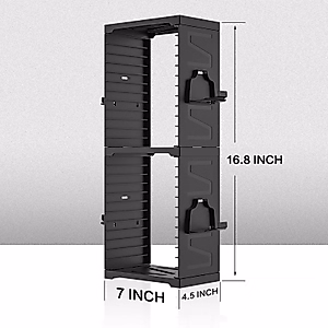 HEATFUN Video Game Storage, Storage Tower for PS5 Games, Storage Stand for Xbox Nintendo Switch Games (for 24 Game Boxes)