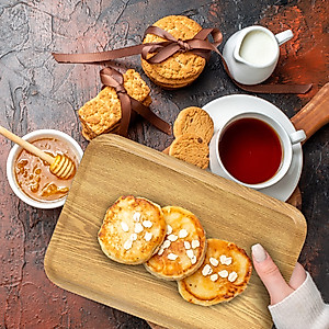 Arco Design Wood Fiber Set of 3 Units Serving Tray Breakfast Lunch Dinner Food Compliant (Set of 3 Units)