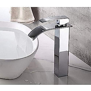 Kitchen Taps Faucet Copper Tall Bathroom Sink Faucet Single Handle Hot and Cold Water Bath Deck Mounted Sink Faucets Single Handle Tap Tap