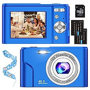 Digital Baby Camera for Kids Teens Boys Girls Adults,1080P 48MP Kids Camera with 32GB SD Card,2.4 Inch Kids Digital Camera with 16X Digital Zoom, Compact Mini Camera Kid Camera for Kids/Student（Blue）