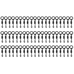 ZPSHYD 60pcs Fishing Swivel, Spinner Swivels Connector Single Hook Barrel Swivels with Snap Fishing Tackle Accessories