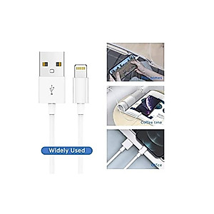 1Pack Apple Original Charger [Apple MFi Certified] Lightning to USB Cable Compatible iPhone Xs Max/Xr/Xs/X/8/7/6s/6plus/5s,iPad Pro/Air/Mini,iPod Touch(White 2M/6.6FT) Original Certified