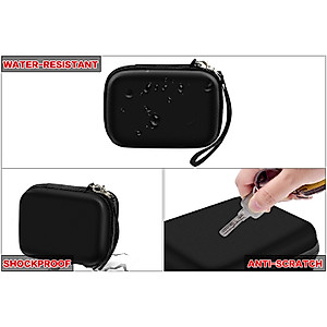 PAIYULE Card Case Holder Compatible for PM TCG Cards, All Card Game Storage Box Binder Fits Up 400+ Lycanroc Gx/Assorted/with 2 Removable Divider and Strap(Black)(Case Only)