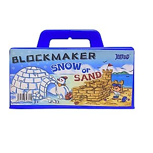 JEEFUD Snow Castle Block Maker, Snow Fort Building Castle Kit, Beach Brick Form Sand Box Toys for Boys Girls Outdoor Snow Sand Molds - Blue