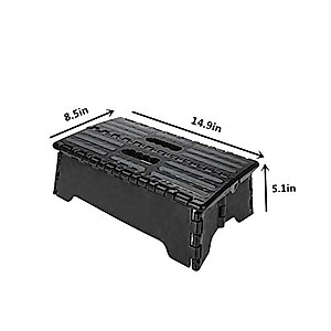 Folding Step Stool, Mobility Step Stool Footstool Sturdy Enough to Support Adults and Safe Enough for Kids, Foldable Ladder Storage Stool for Kitchen,Toilet,Camping, Travel ect