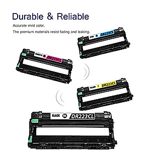 4Pack (1BK+1C+1M+1Y) DR223CL Drum Unit (Toner not Included) Compatible Replacement for Brother MFC-L3770CDW L3710CW L3750CDW HL-3210CW 3230CDW DCP-L3510CDW Printer Drum.