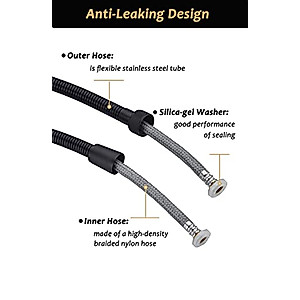 Handheld Bidet Sprayer for Toilet Kit (Black) - 4-Mode Shattaf Bidet Sprayer with Bidet Hose, Adjustable Water Pressure Cloth Diaper Sprayer,Toilet Bidet Attachment Sprayer for Personal Hygiene