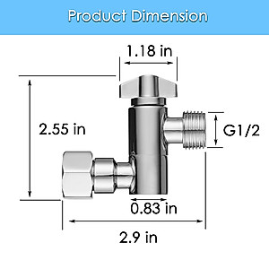 Adjustable Shower Head Extension Adapter Chrome,Senhozi Shower Head Elbow Adapter, Shower Arm Extention for Fixed and Rain Shower Head, SE002CP