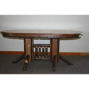 Rustic Hickory Oval Extension Table