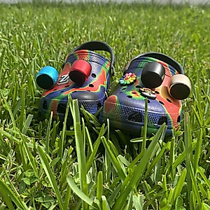 UUEENN Croc Speaker, Mini Speaker for Crocs, Halloween Mini Speaker, Bluetooth Croc Charm, Black