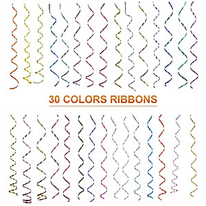 30 Rolls Curling Ribbon Shiny Metallic Balloon String Roll Gift Wrapping Ribbons for Crafts, Wedding, Valentines, Birthday, Party Decoration(Mixed Colors,Classic Style)