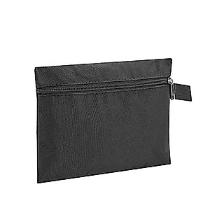 Zipper Pencil Bags, 2 Pc Pen Pouches, 7 By 5.5 Inch 600D Oxford Fabric Water Resistant Markers Eraser Zippered Bag Bulk Pouch, Office School Suppliers, Cosmetic, Makeup Small Tools Purse, Black.