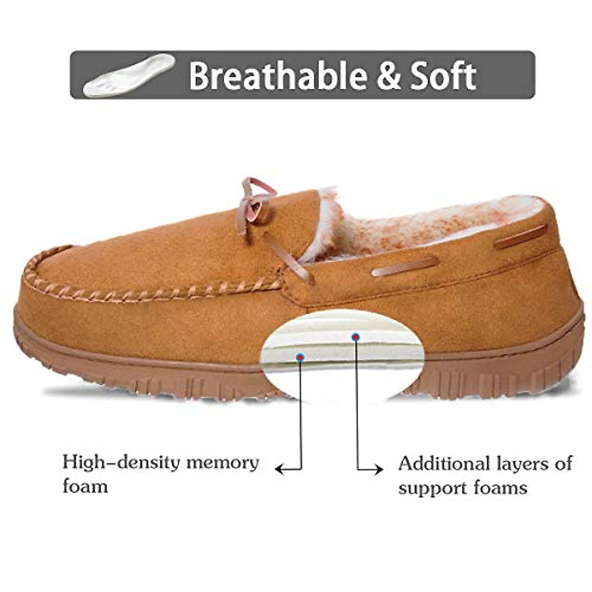 Amazon Essentials Men's Warm Plush Slippers, Light Beige, 9