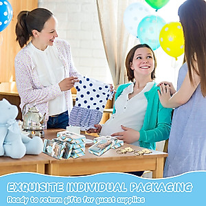 30 Packs Bear Bottle Opener Bear Baby Shower Favors Bear Shaped Baby Shower Bottle Opener Favors Metal Beer Bottle Opener with Packaging Box for Guest Souvenir Birthday Gifts Decoration (Blue Box)