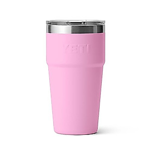 YETI Rambler Stackable Pint, Vacuum Insulated, Stainless Steel with MagSlider Lid, Power Pink