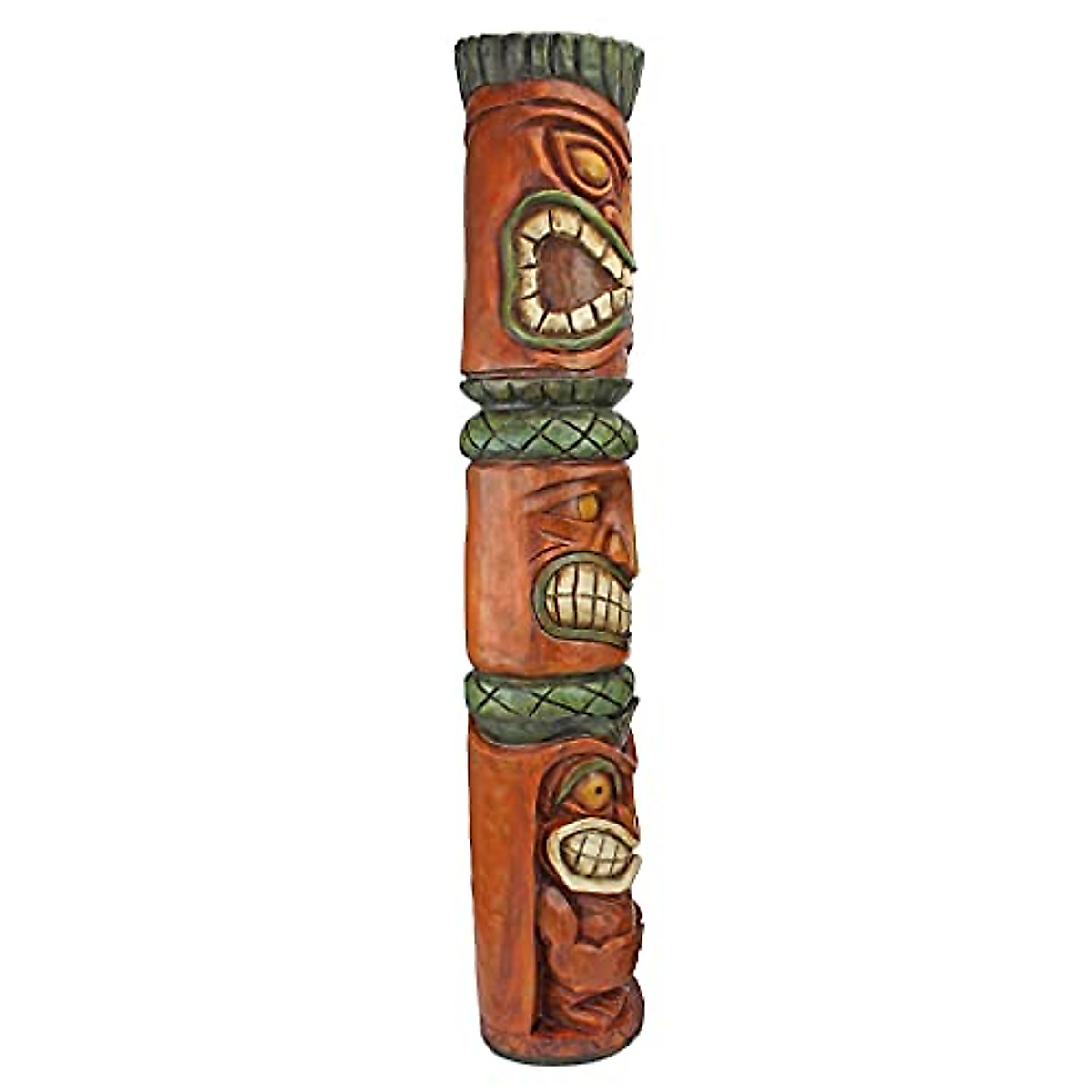 Design Toscano CS22670 Aloha Hawaii Tiki: Moai Haku Pani Sculpture, 5.5"D x 5.5"W x 31"H, woodtone