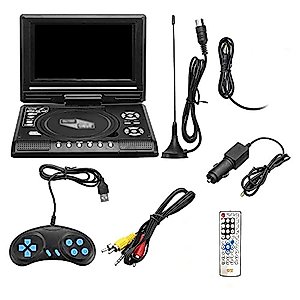 QUZHI 7.8 Inch 16:9 Widescreen 270° Rotatable LCD Screen Home Car TV DVD Player Portable VCD Compact Disc MP3 Viewer with Game Function