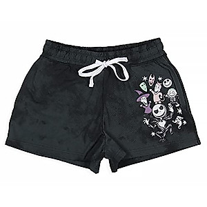 Disney Womens The Nightmare Before Christmas Jack Skellington Bralette and Short Pajama Lounge Set (X-Small) Black