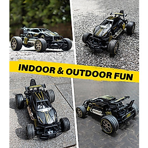 DODOELEPHANT Remote Control Car RC Cars Metal Drift 1/20 Scale Fast 10MPH 2.4Ghz 2WD All Terrain 2X Batteries 50 Min Play Sport Racing Hobby Toy Vehicle Xmas Birthday Gifts for Boys Girls Adults