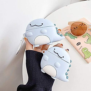 AirPod Pro Case, 3D Funny Cartoon Cute Animal Design，Accessories Key Chain for Kids Girls Teens Women Boys (Cute Little Dinosaur Pro)