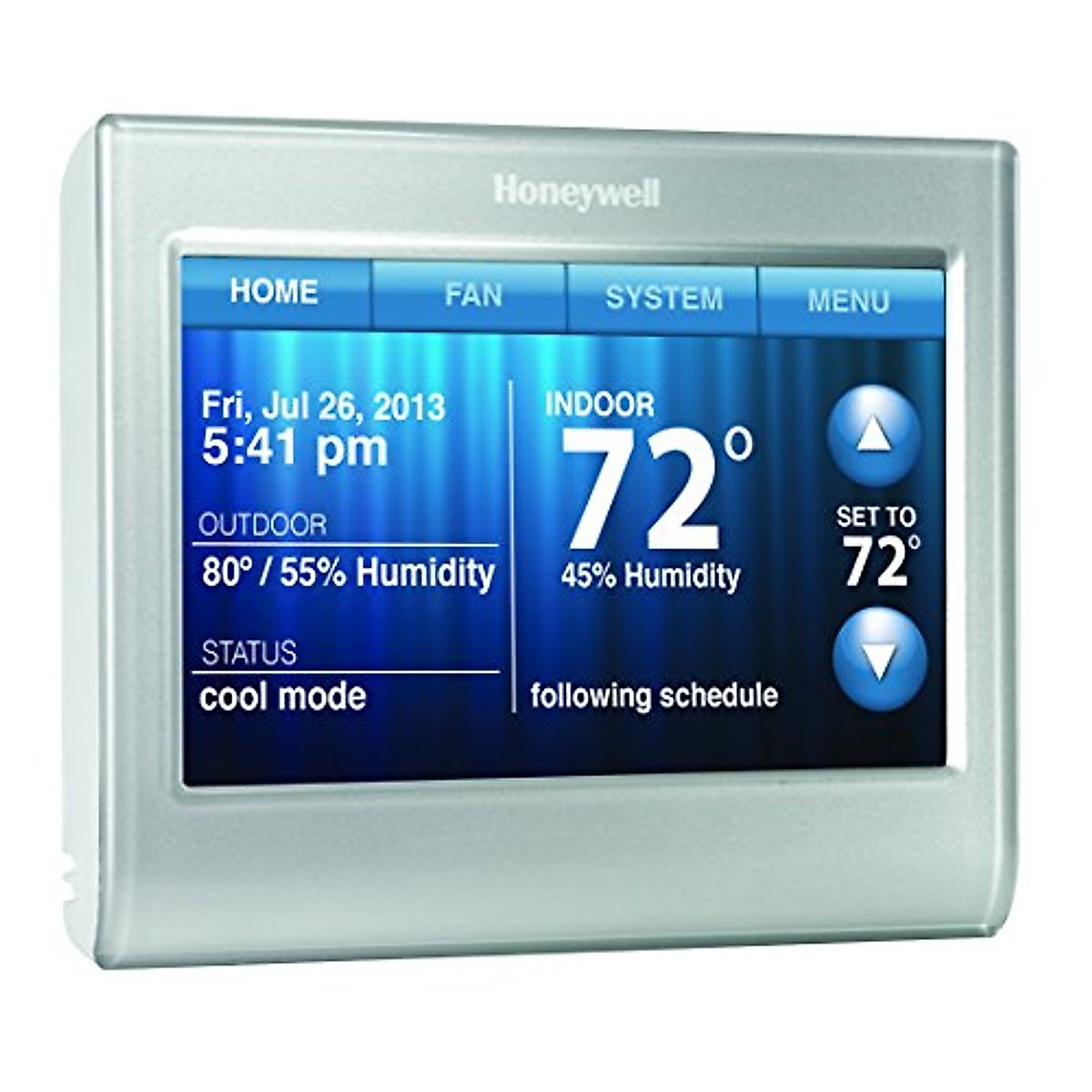 Honeywell RTH9580WF1005/W1 Smart Wi-Fi 7 Day Programmable Color Touch Thermostat, Works with Amazon Alexa