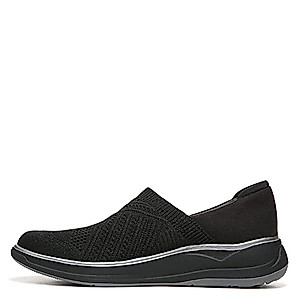 BZees Women's Triumph Slip-On Sneaker, Black, 9 Wide