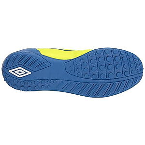 Umbro Boy's Classico XI TF Jr. Soccer Turf Shoe, Yellow/Blue/White, 1 Little Kid
