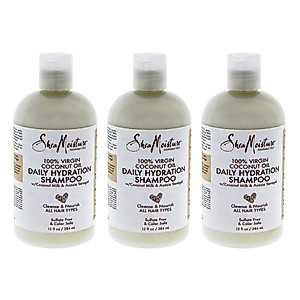 Shea Moisture 100% Virgin Coconut Oil Shampoo 13 Ounce (Pack of 3)