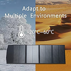 120W Portable Solar Panel 18V Monocrystalline Solar Charger, Foldable High-Efficiency PV Power Charger for Camping Travel RV, MC4/USB/Type-C