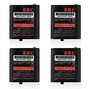EBL Pack of 4 Two-Way Radio Rechargeable Batteries 3.6V 1000mAh for Talkabout 53615 KEBT-071A KEBT-071-B KEBT-071-C KEBT-071-D