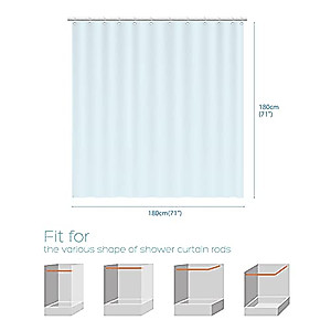 BASHOM BSC-615 Animal World Map Shower Curtain Set for Kids Waterproof Washable Decorative Bathroom 71''x71'' (180x180cm) Polyester Fabric with 12 Hooks Colourful Educational Country Liner Tapestry