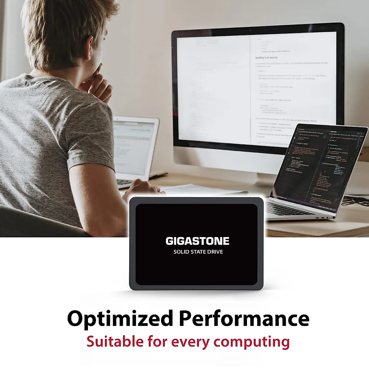 Gigastone SATA SSD 500GB (5-Pack) 2.5 inch SSD 520MB/s Upgrade Laptop PC Memory and Storage PS4 HDD Replacement 2.5" Internal Solid State Hard Drives SATA III SLC Cache 3D NAND Increase Performance