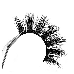 False Eyelashes 8D Volume Fluffy Faux Mink Eyelash Fake Wispy Dramatic Russian Strip Lashes That Look Like Extensions 12-18mm Cat-Eye Natural Thick 7 Pairs Pack