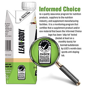 Lean Body Ready-to-Drink, Plant-Based Vegan Vanilla Caramel Protein Shake, 30g Protein, No Artificial Flavors, Sweeteners or Colors, Non GMO, Gluten Free, Premium Pea & Rice Blend (Pack of 12)