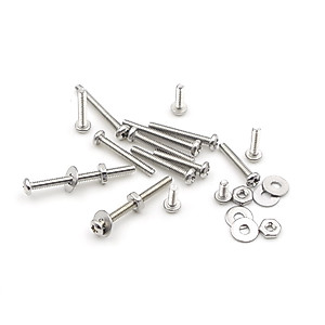 MCMASKE 310PCS #2-56 UNC Stainless Steel Phillips Pan Head Machine Screws Hex Nuts Flat Washers Assortment Kit