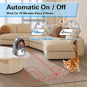Muhhiba Cat Laser Toys for Indoor Cats, Random Trajectory Laser Cat Toy, Interactive Cat Toys for Bored Indoor Adult Cats/Kittens/Dogs (Silver)